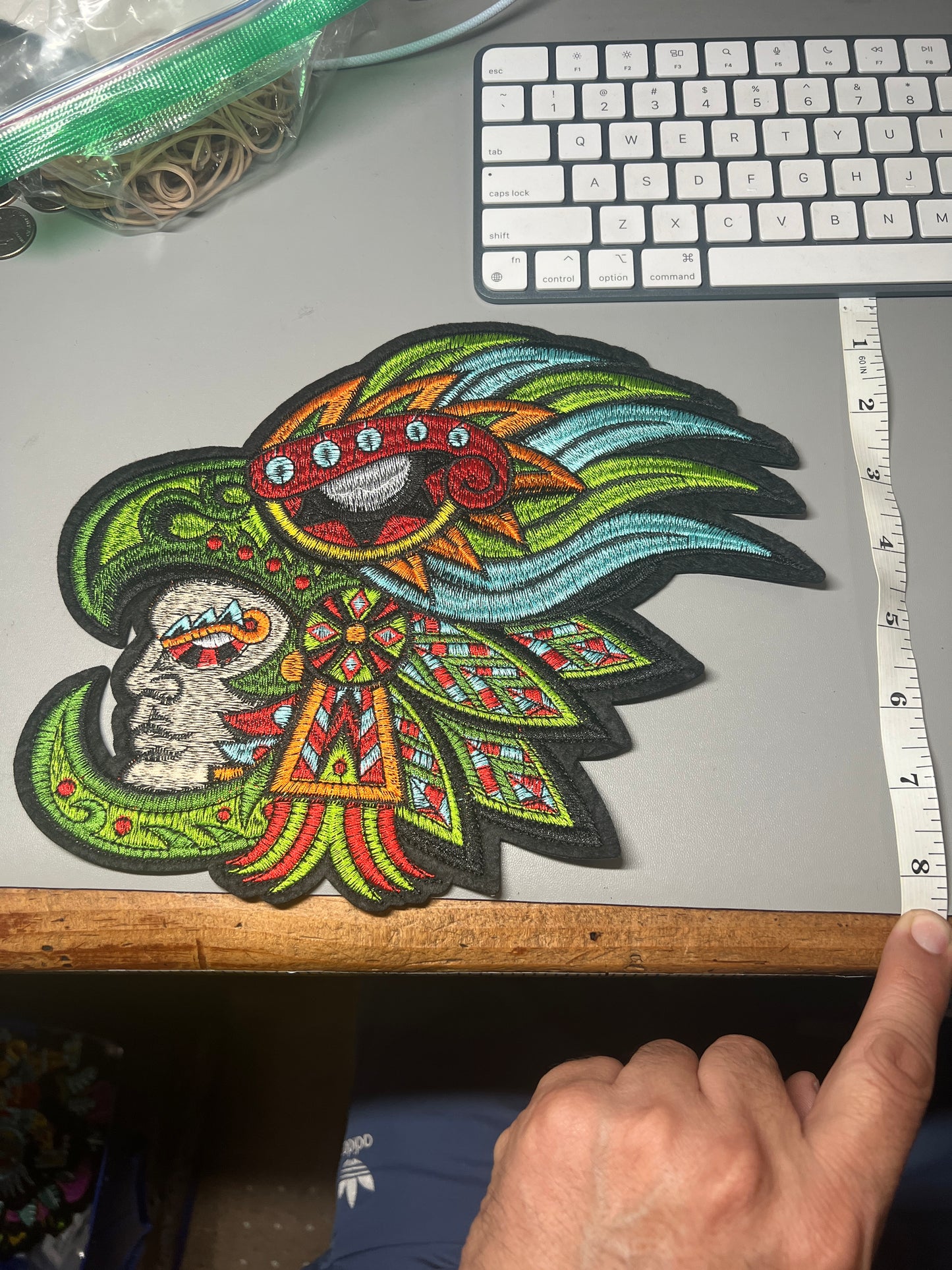 Aztec or Mayan Eagle Warrior Patch, Large, 10", iron on patches, Mexic ...