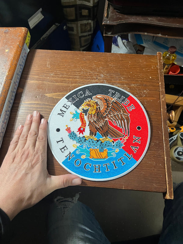 Large Mexica Tribe Patch Tenochtitlan 9" Round Back Patches, Aztec, Az ...